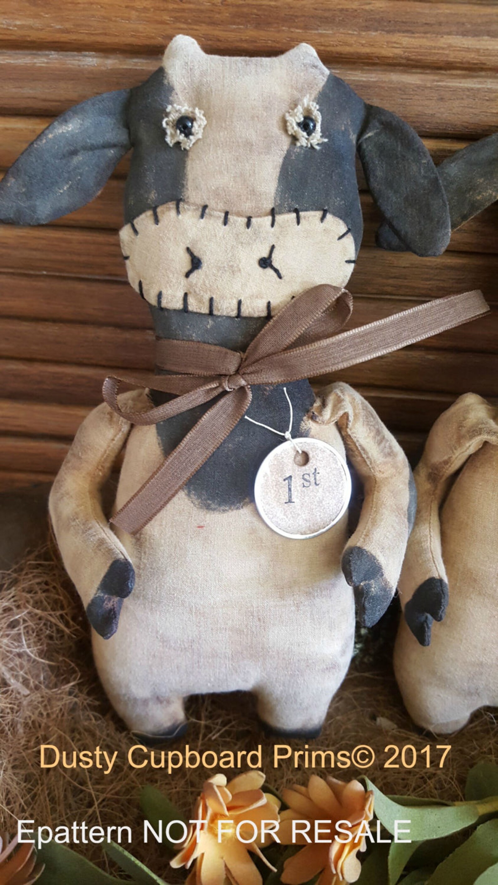 Prize Cow Primitive Folkart Epattern - Etsy