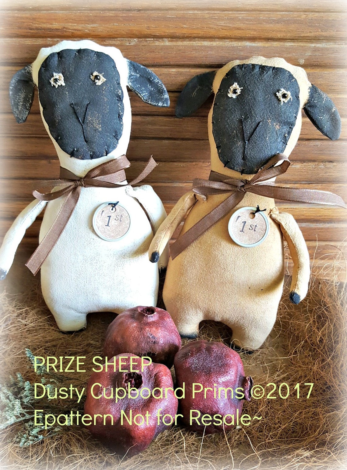 Prize Sheep Epattern Cupboard Tuck Folkart Doll - Etsy