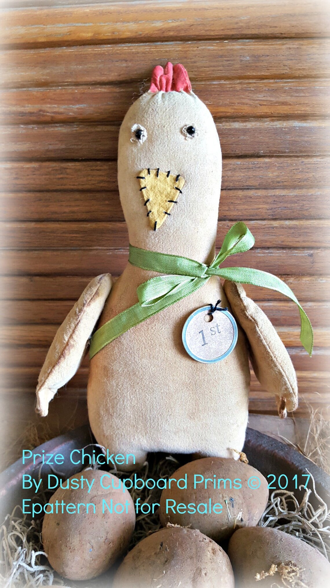 Prize Chicken Epattern Cupboard Tuck Folkart Doll - Etsy