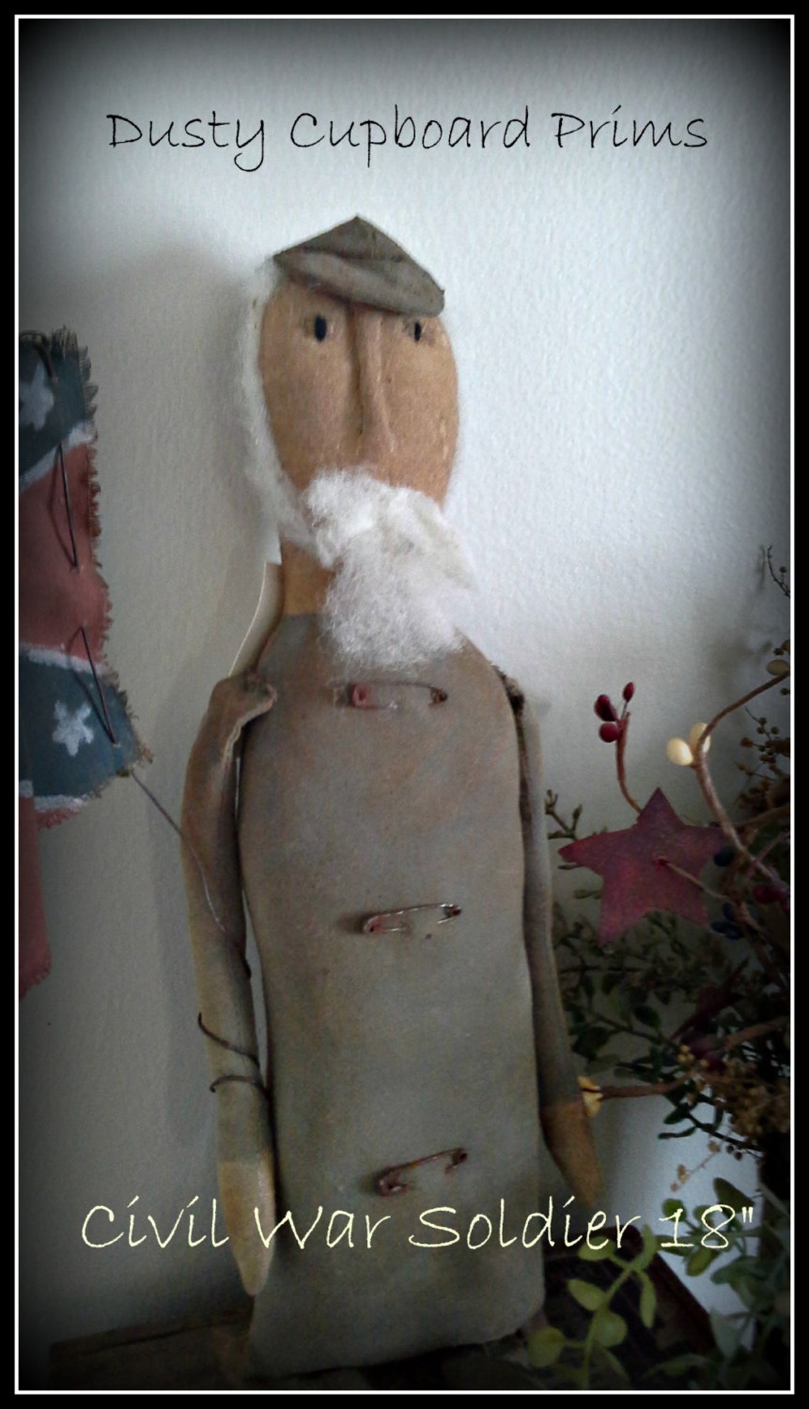 Civil War Soldier Doll 18" Primitive E Pattern - Etsy