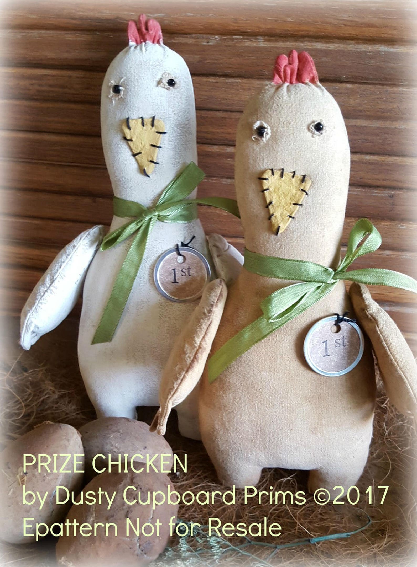 Prize Chicken Epattern Cupboard Tuck Folkart Doll - Etsy