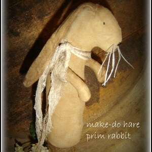 Make Do Hare - Prim Rabbit Epattern - Etsy