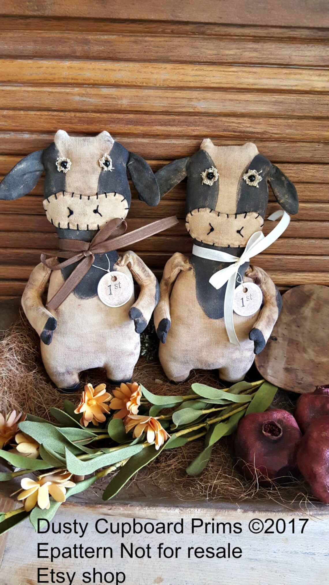 Prize Cow Primitive Folkart Epattern - Etsy