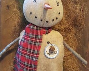 Primitive PATTERN Trees With Snowman Base Snowman Head Rag - Etsy