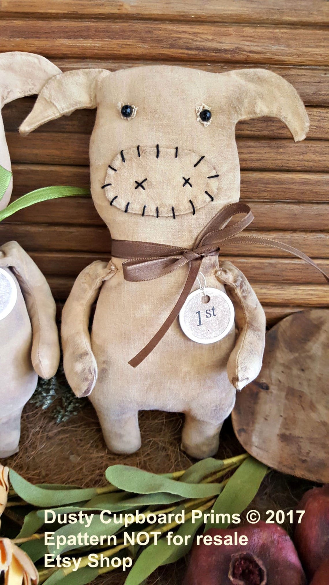 Prize Pig Primitive Folkart Epattern - Etsy