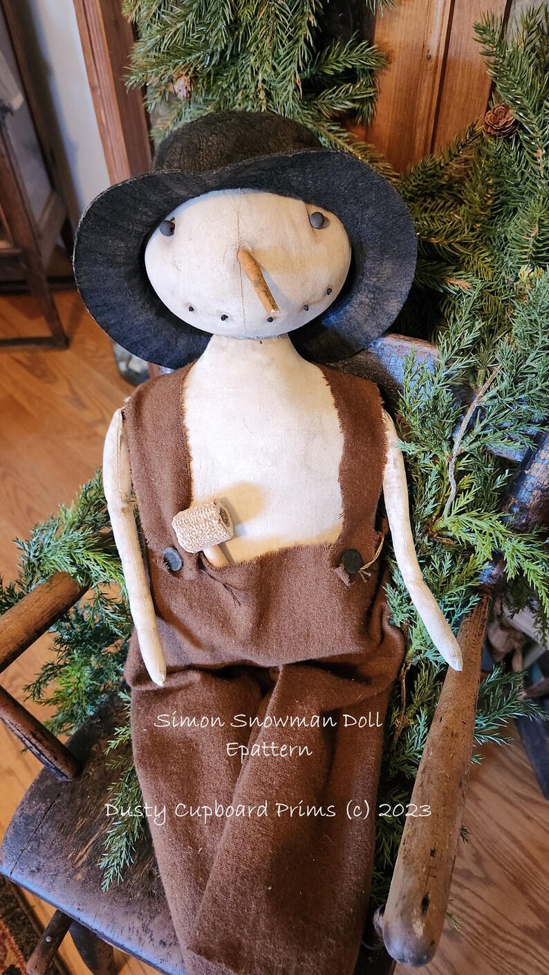 Simon Snowman Doll Epattern Winter Doll - Etsy