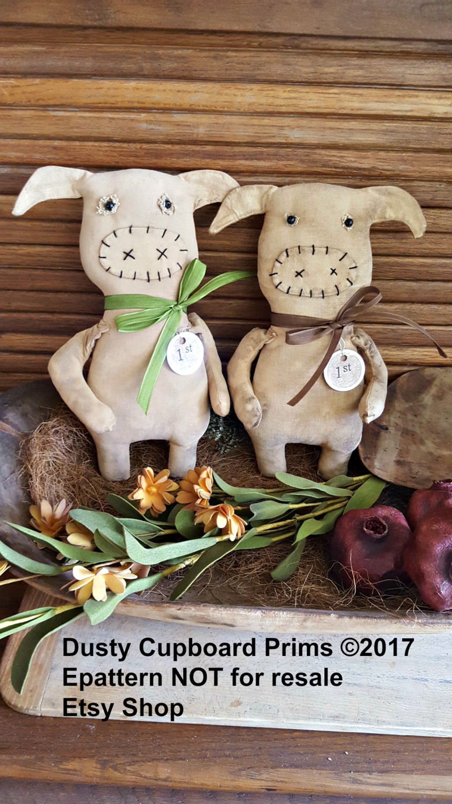 Prize Pig Primitive Folkart Epattern - Etsy