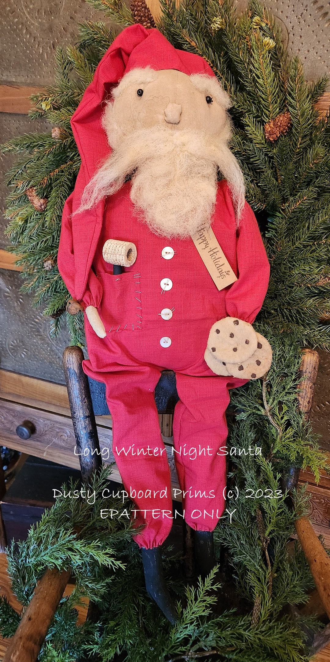 Long Winter Night Santa Doll E Pattern Christmas St Nick Holiday - Etsy
