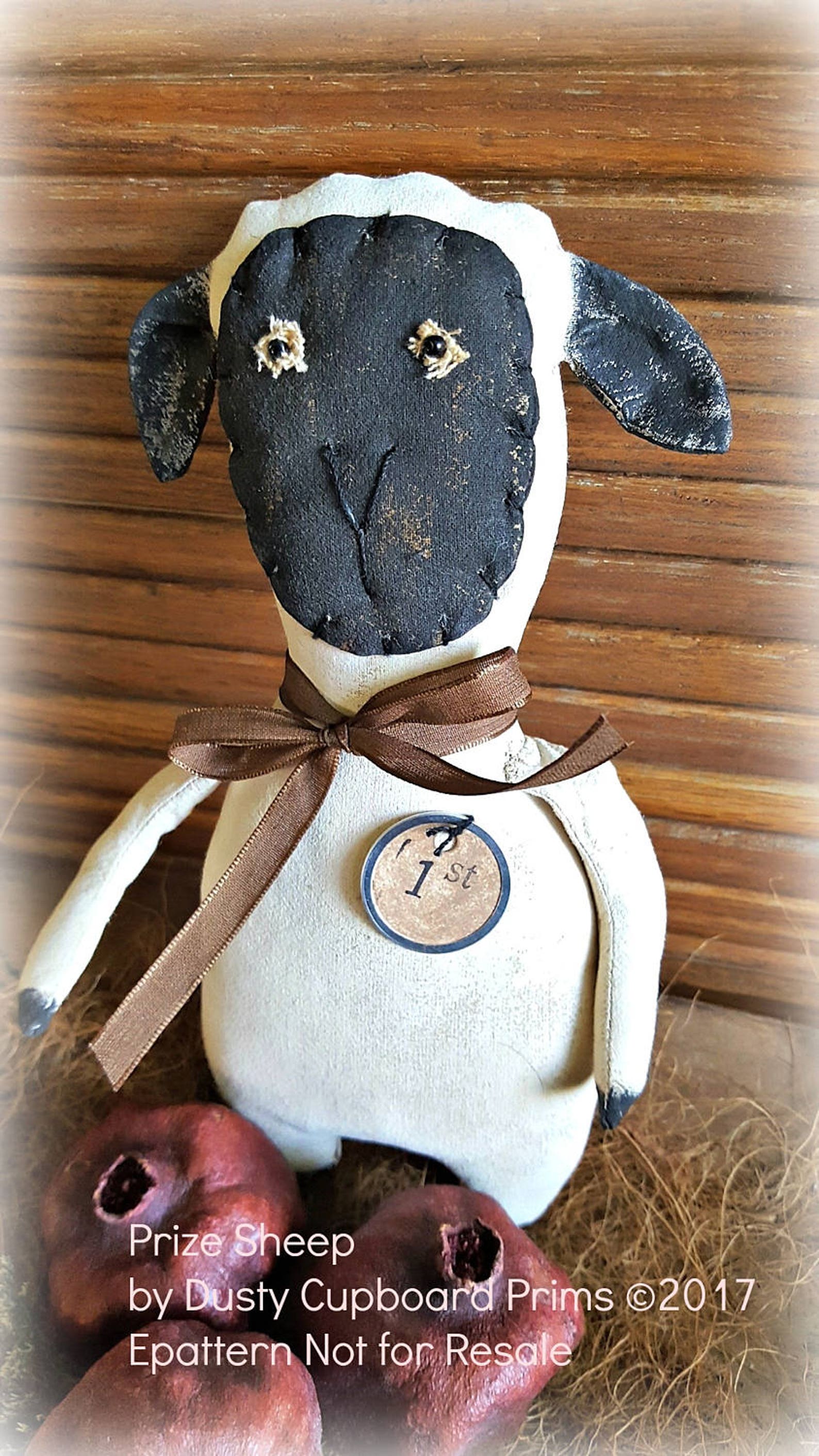 Prize Sheep Epattern Cupboard Tuck Folkart Doll - Etsy