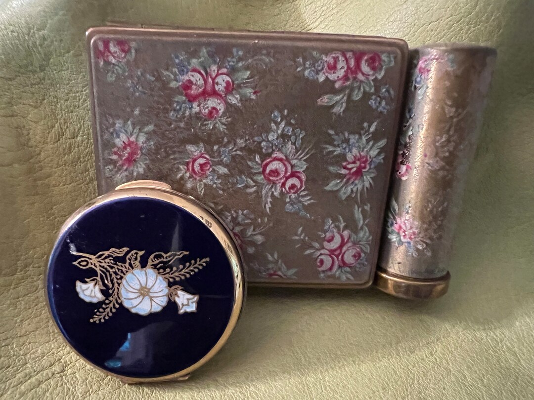 Stratton Compact Bundle Mid Century Modern Make up Two 1950s Compacts ...
