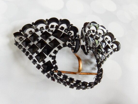 Antique Whitby Jet Collar - French Jet Mourning Jewel… - Gem