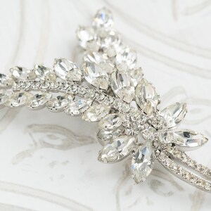 Large Rhinestone Brooch Vintage Wedding Jewelry for Bride or - Etsy