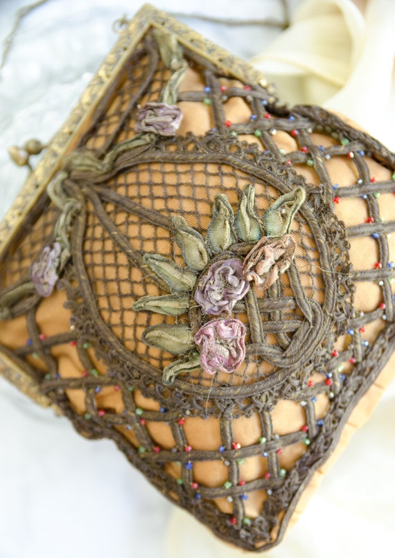Antique Victorian Purse - Downton Abbey Gift For Her … - Gem