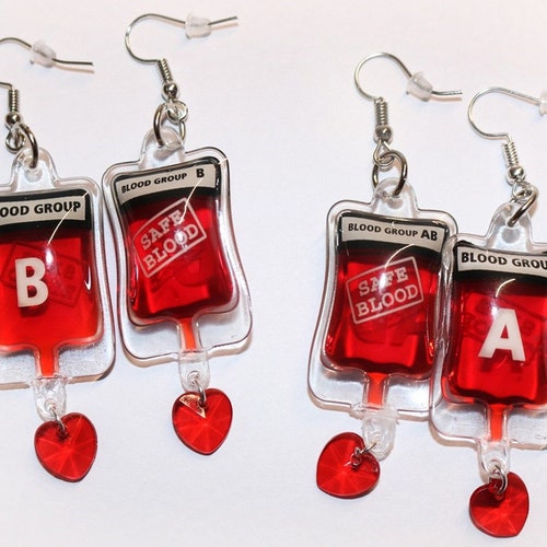 Blood-drop IV Earrings - Etsy