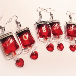 Blood-drop IV Earrings - Etsy