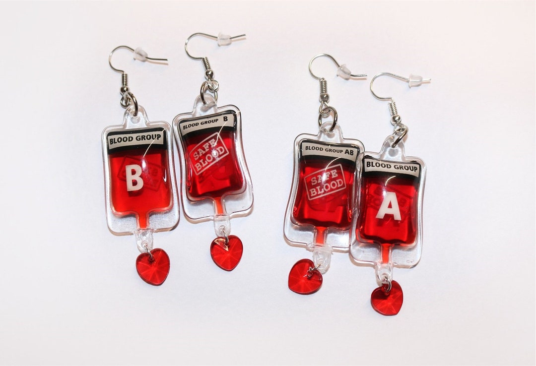 Blood-drop IV Earrings - Etsy