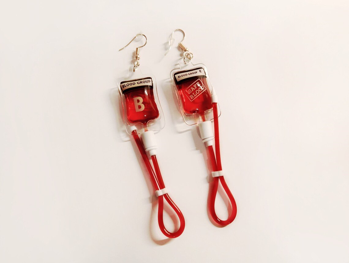 Blood IV Earrings - Etsy