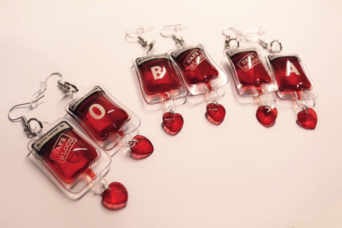 Blood-drop IV Earrings - Etsy