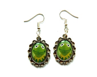 Kermit the Frog Earrings - Etsy UK