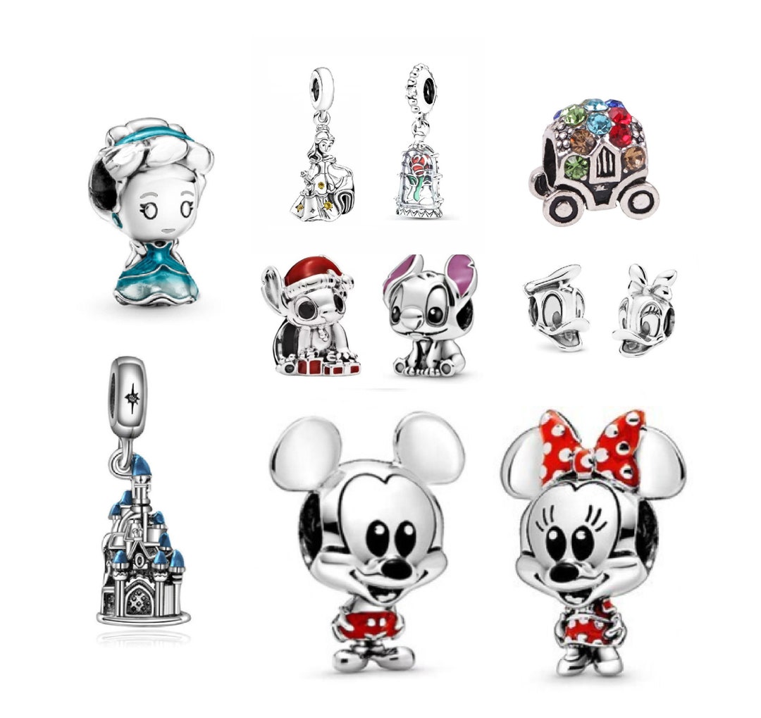 Stitch Simba Cinderella Castle Character European Bracelet Charms ...