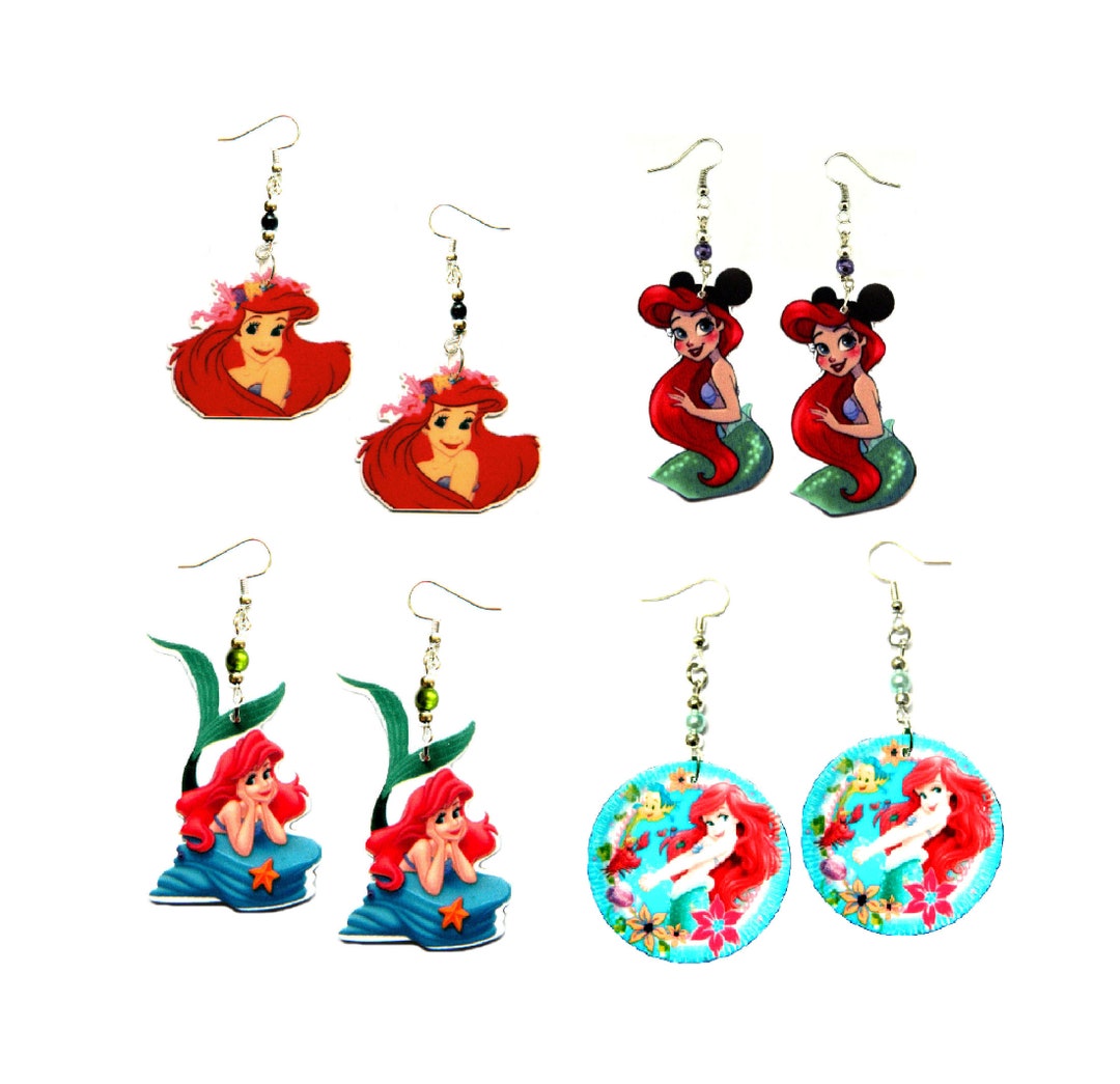 Ariel Sebastian Flounder Flatback Acrylic Earrings With Hooks for ...