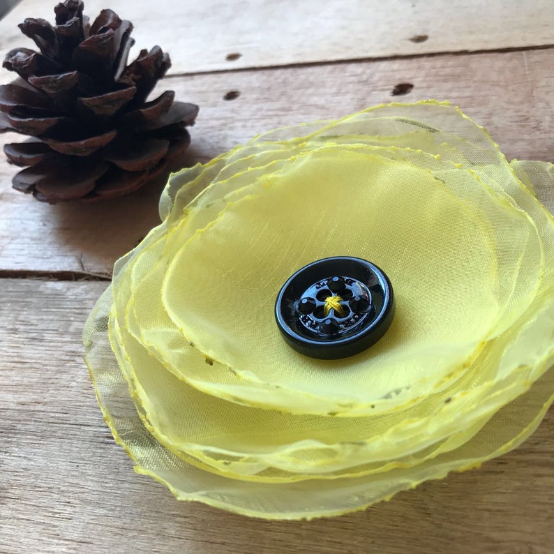 Yellow Flower Pin Yellow Flower Brooch Flower Pin Yellow - Etsy UK