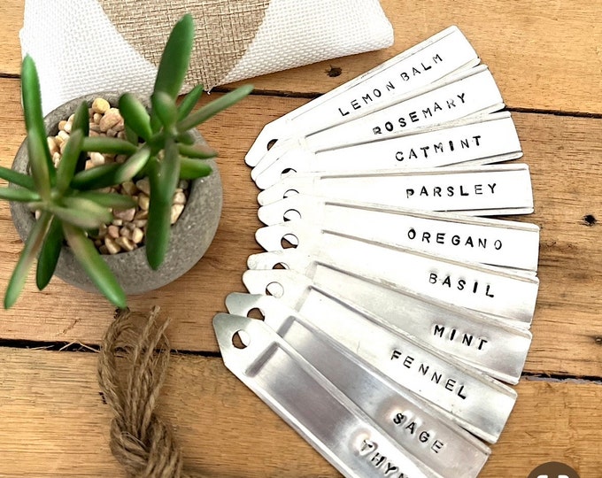 Herb Plant Markers, Herb Markers, Herb Tags, Herb Names, Plant Gifts ...