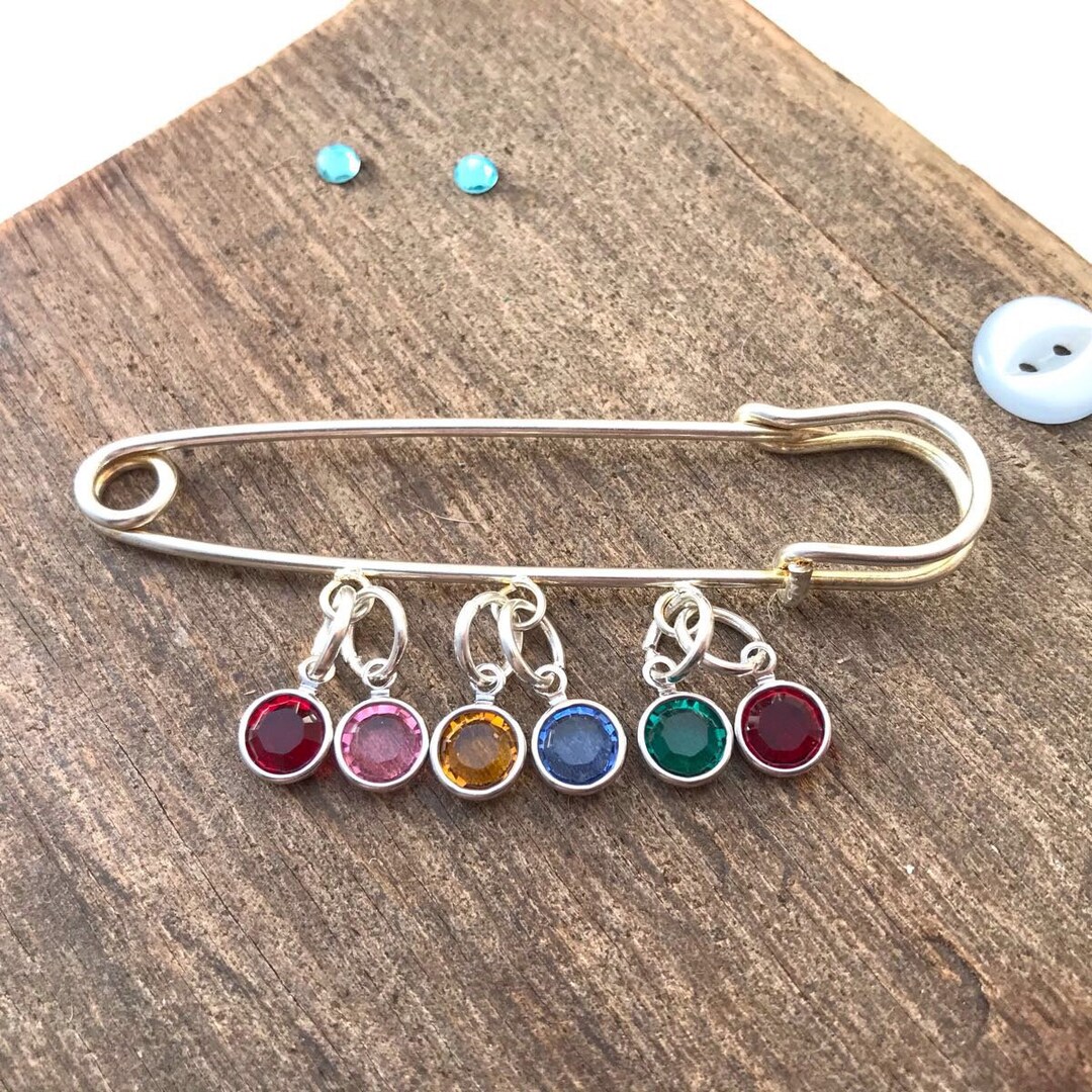 Crystal Pin, Crystal Birthstone, Crystal Brooch, Personalised Pin ...