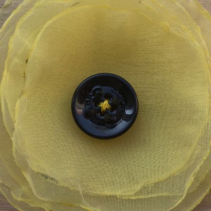 Yellow Flower Pin, Yellow Flower Brooch, Flower Pin, Yellow Corsage ...