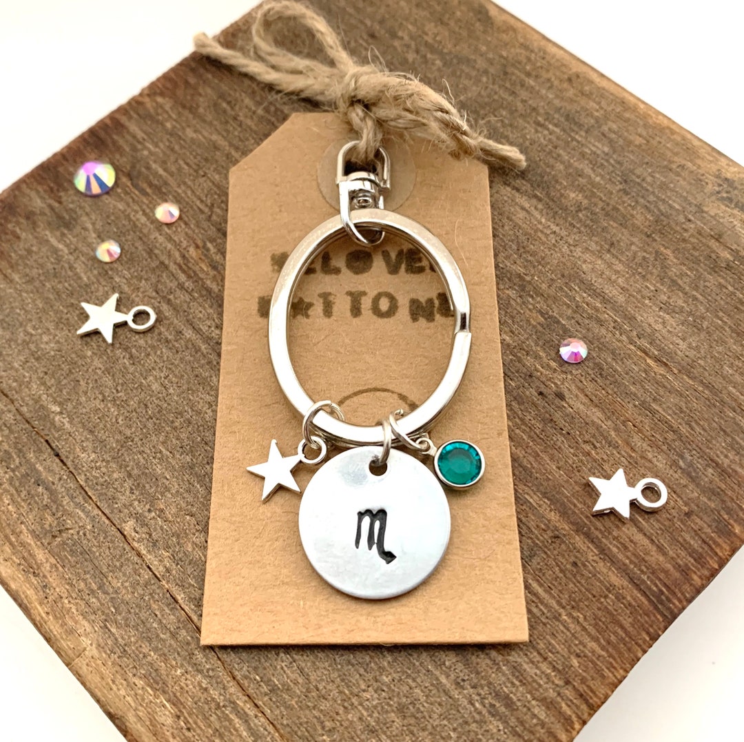 Star Sign Star Sign Gifts Star Sign Keyring Zodiac Gifts - Etsy