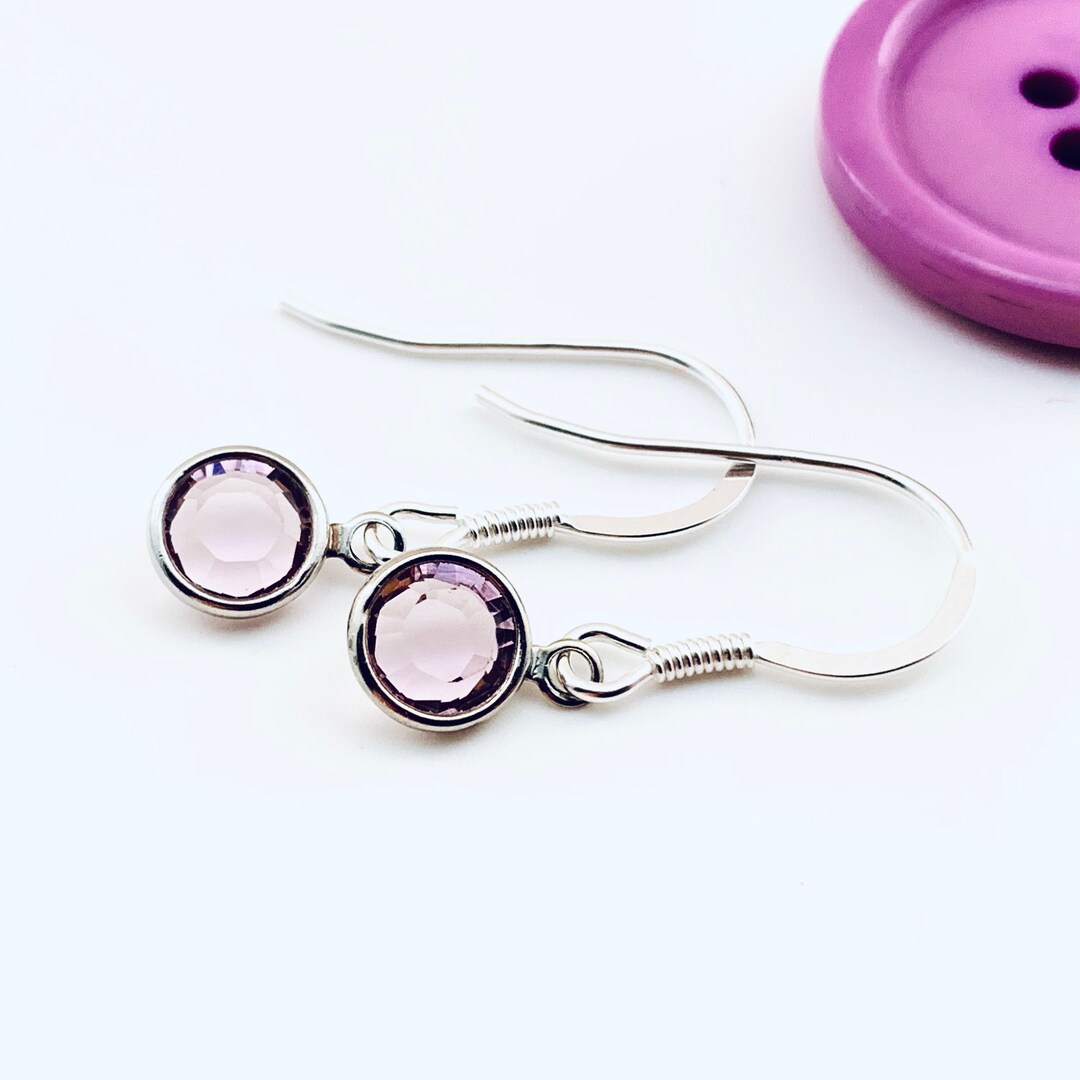 June Birthstone Earrings, June Birthstone, June, Light Amethyst ...
