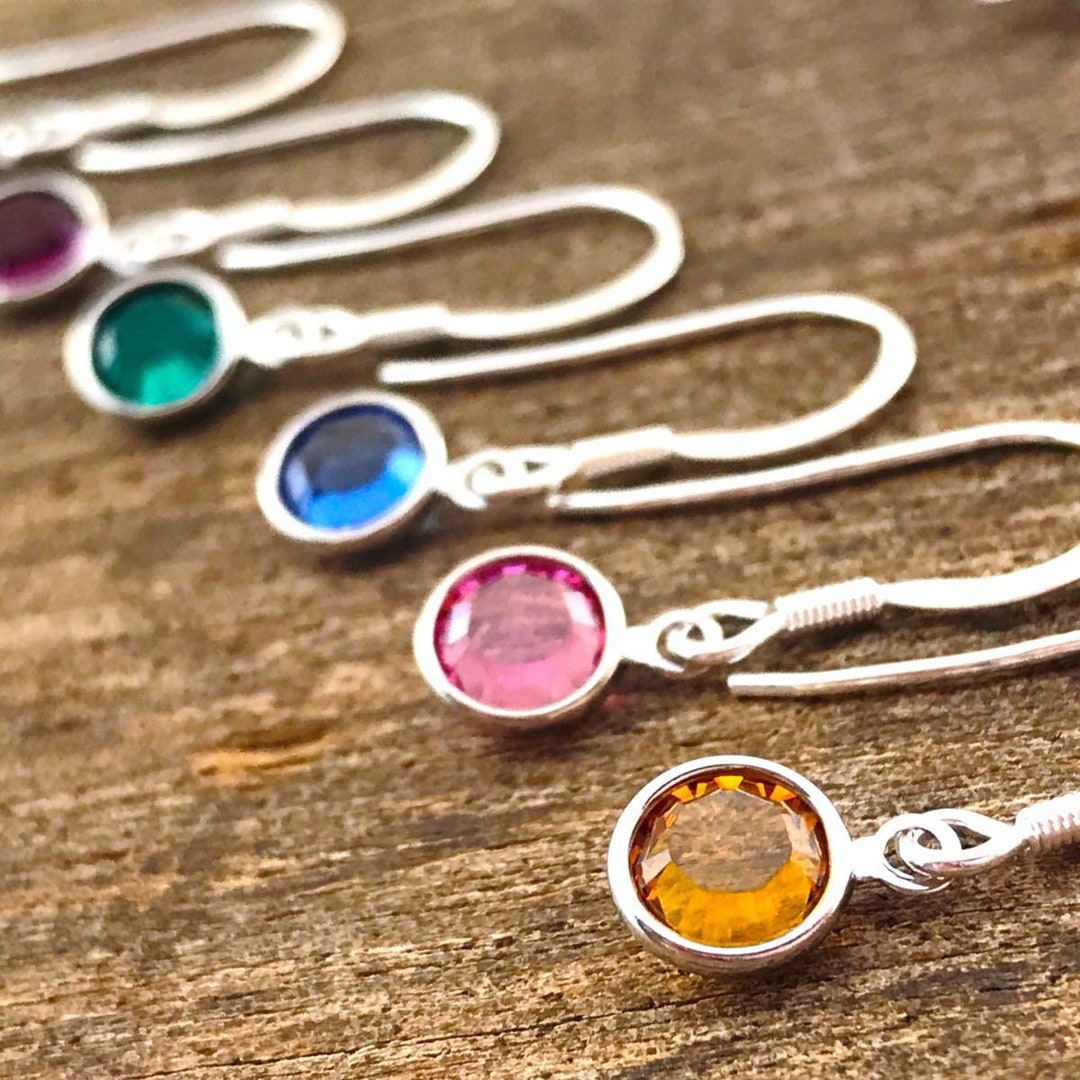 Earrings Birthstones, Birthstones, Personalised Earrings, Birthstone ...