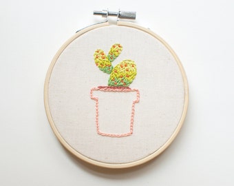 Cactus embroidery | Etsy
