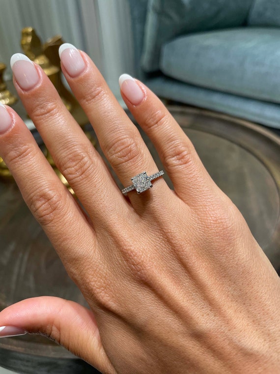 2 Carat Diamond Engagement Ring Solid 14k Gold Natural - Etsy