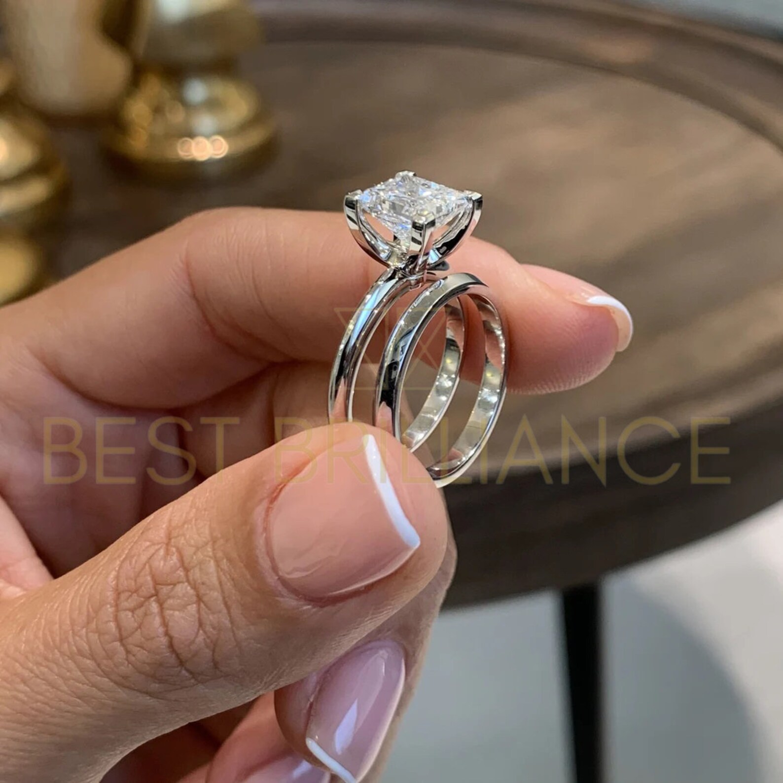 Beautiful Elegant Knife Edge Style Diamond Bridal Set 2 Carat - Etsy