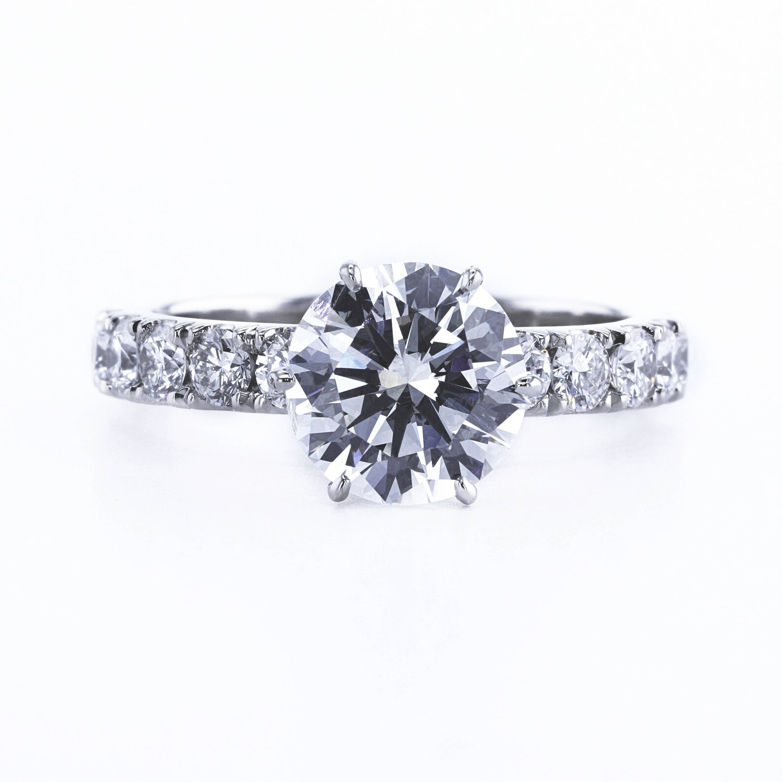 Diamond Engagement Ring, 3 Carat Diamond Ring, White Gold Ring ...