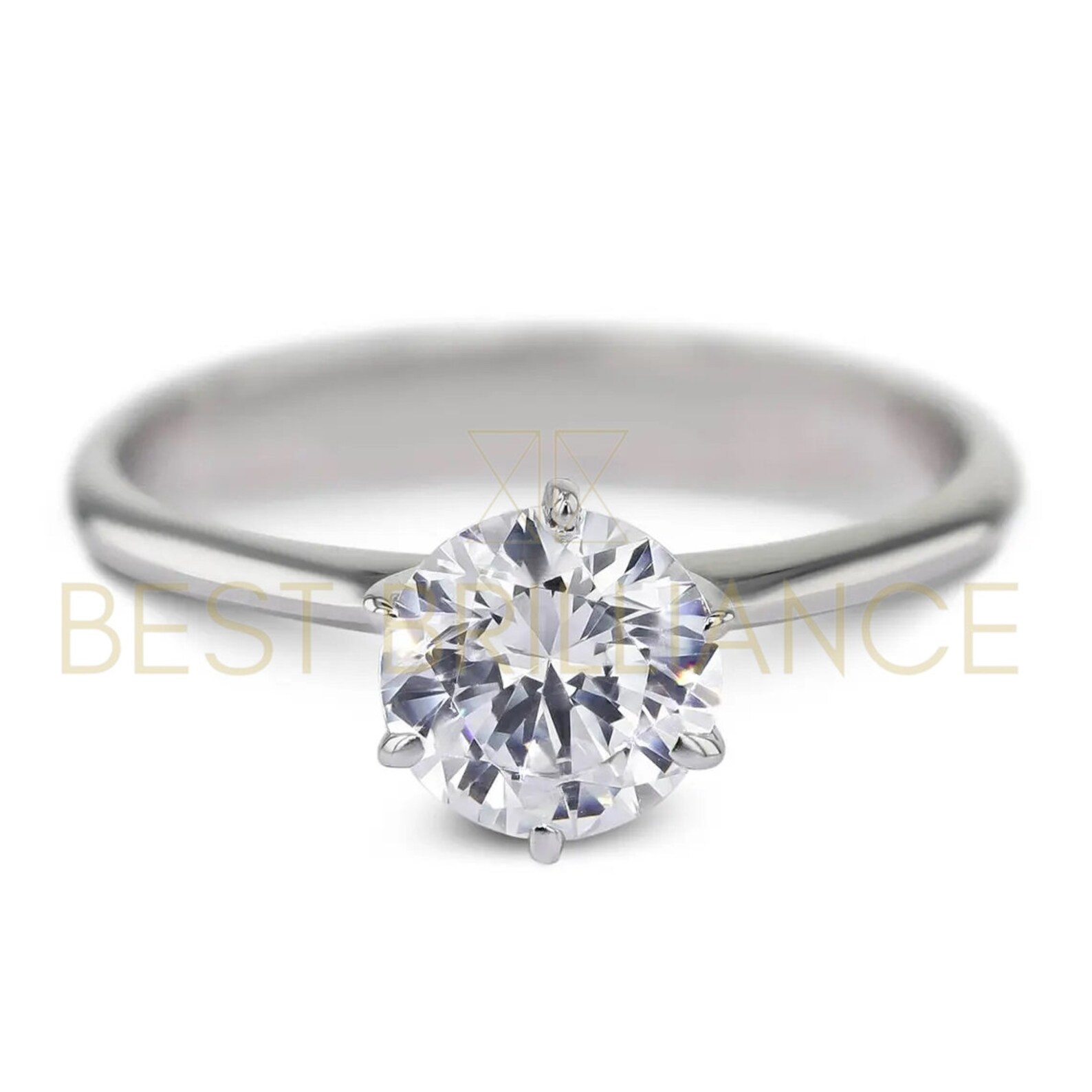 Solitaire Diamond Ring 2 Carat Classic Ring Diamond - Etsy