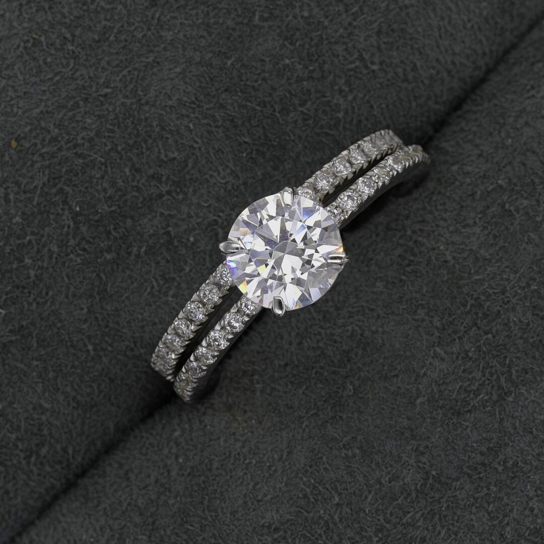 Buy Diamond Engagement Wedding Ring White Gold Engagement Ring Online ...