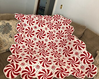 Peppermint Candy Afghan Pattern - Etsy