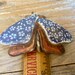 Porcelain Moth Scatter Pin in Blue Florals and Copper Mother - Etsy