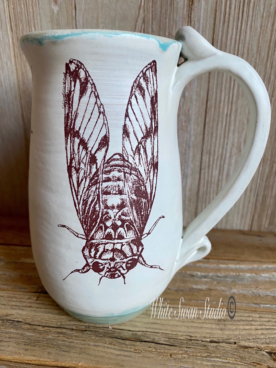 Cicada Mug, Bug Coffee Cup, Stoneware Mug. Microwave/dishwasher Safe ...