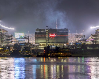 A panorama of Heinz Field from the upper level during the | Etsy