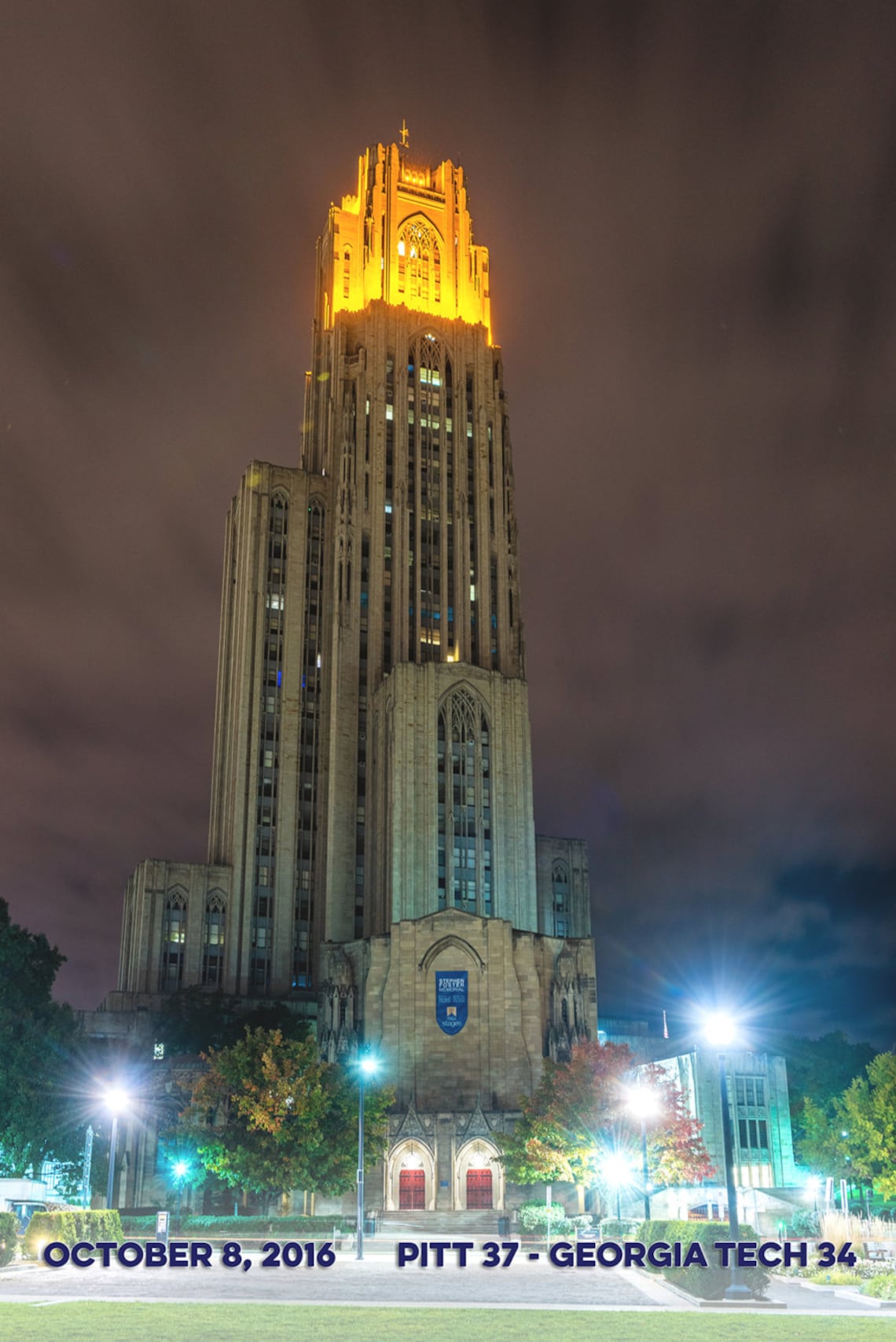 Pitt Football Victory Lights - Major Victories 2016 - Various Sizes and ...