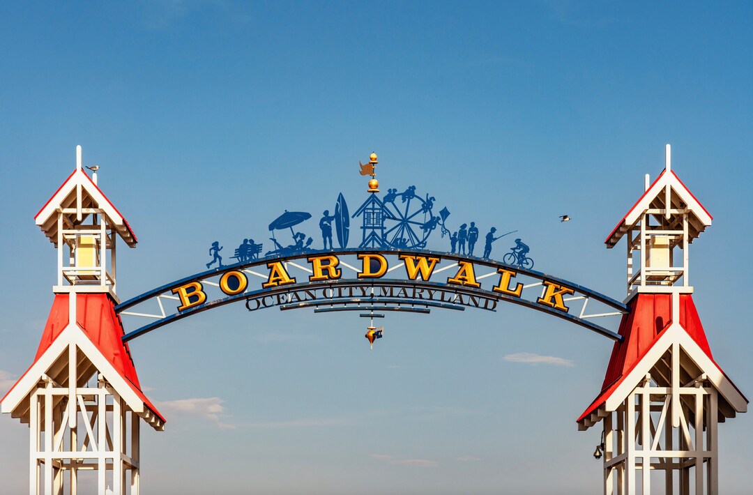 Ocean City Maryland Boardwalk Sign Print, Metal or Kodak - Etsy