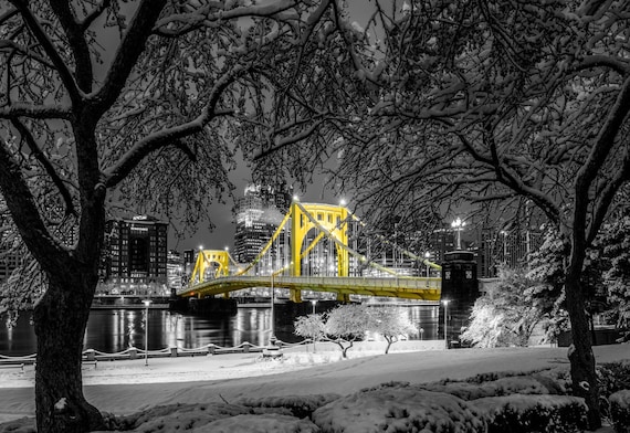 Pittsburgh Bridges In Winter