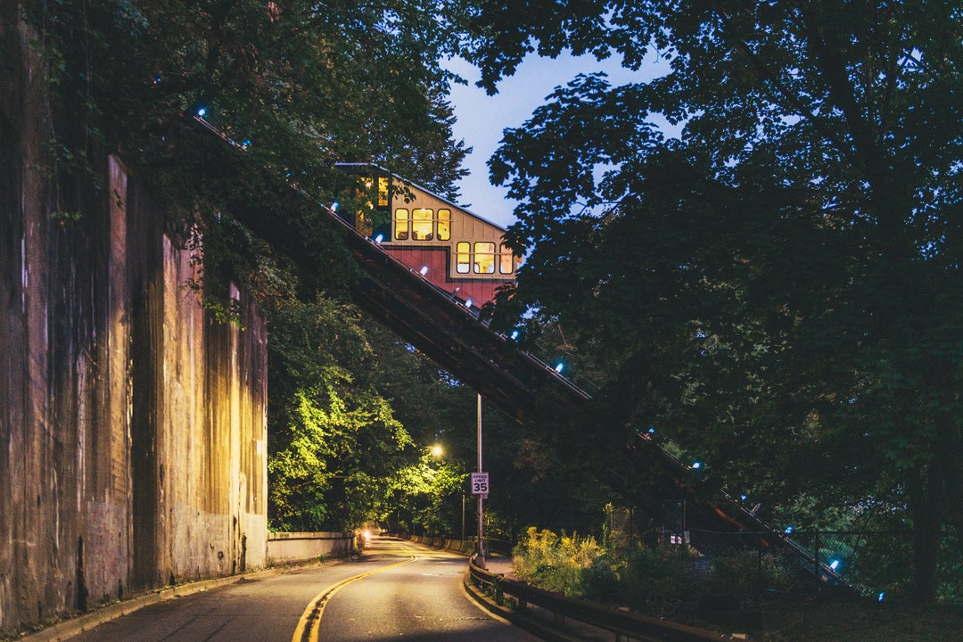 Framing of the Mon Incline - Pittsburgh Skyline - Various Prints - Etsy