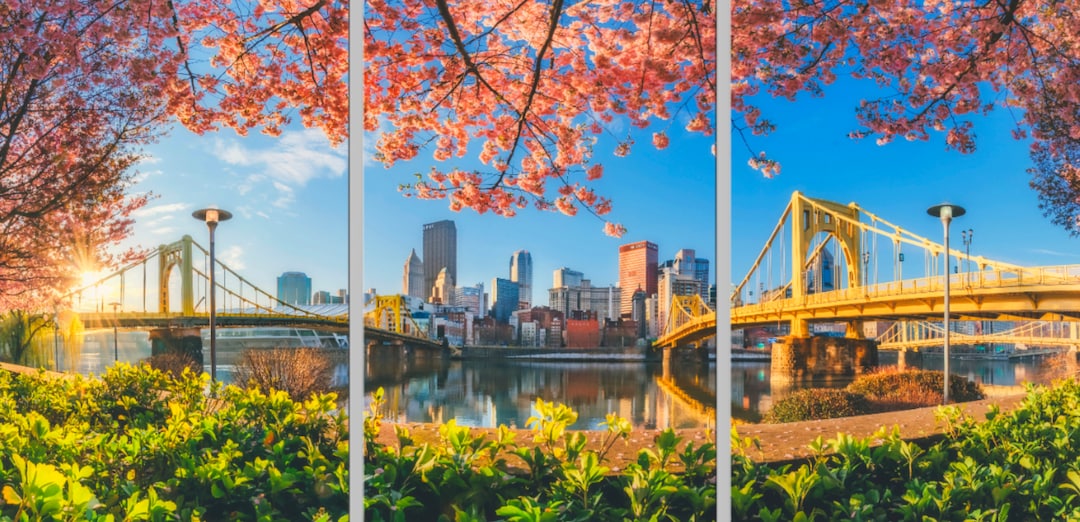Springtime in Pittsburgh Tryptich - Pittsburgh Triptych - Various ...