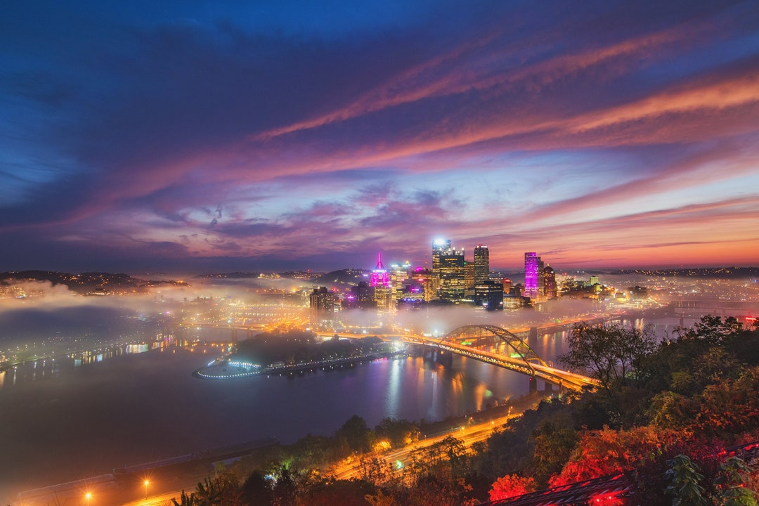 Pittsburgh Sunrise Spectacular - Pittsburgh Skyline - Various Prints - Etsy