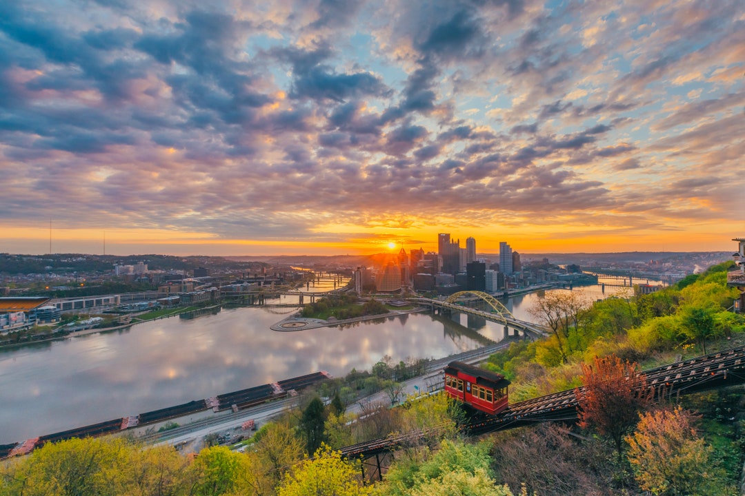 Spring in Pittsburgh - the Duquesne Incline at Dawn - Various Prints - Etsy