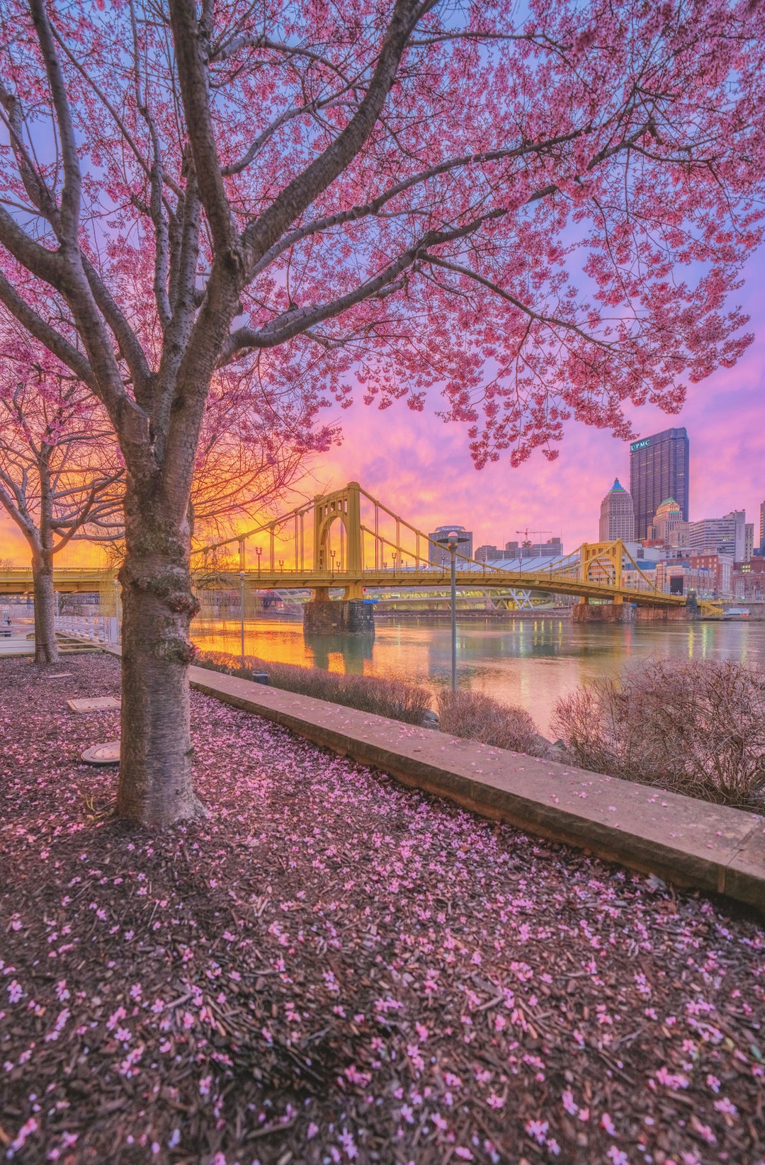 A Fiery Springtime Sunrise - Pittsburgh Prints - Etsy